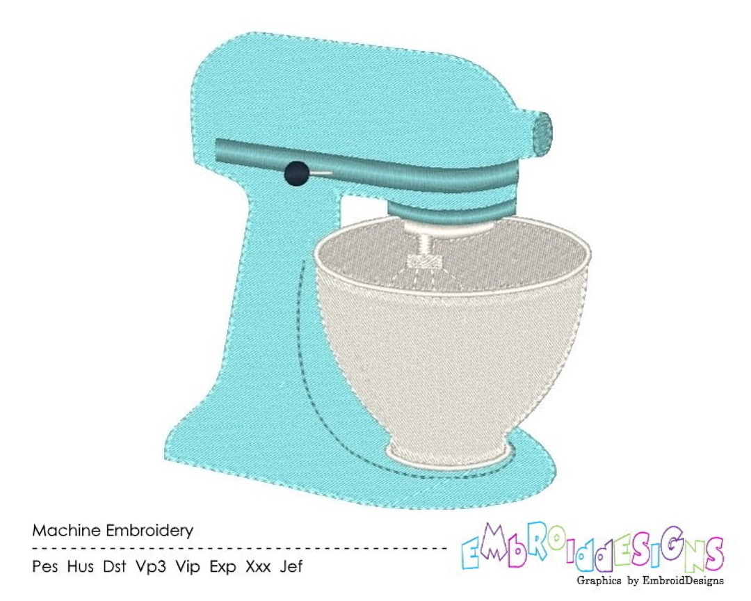 Mixer Machine Embroidery Design Kitchen Embroidery Appliance - Etsy