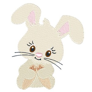 Bunny Embroidery Designs Rabbit Embroidery Design Filled Stitch Animal ...