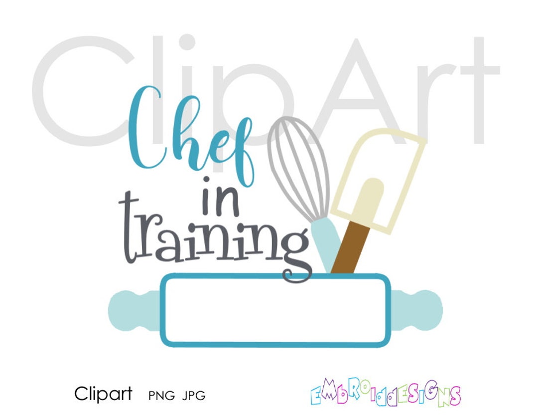 Chef in Training Clipart: Cooking Kitchen Art (PNG & JPG) - Etsy