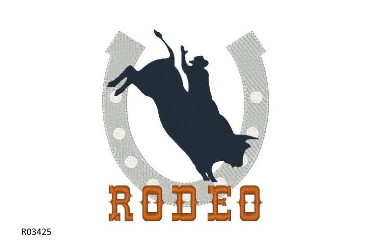 Rodeo Machine Embroidery Designs Set Applique Horseshoe | Etsy