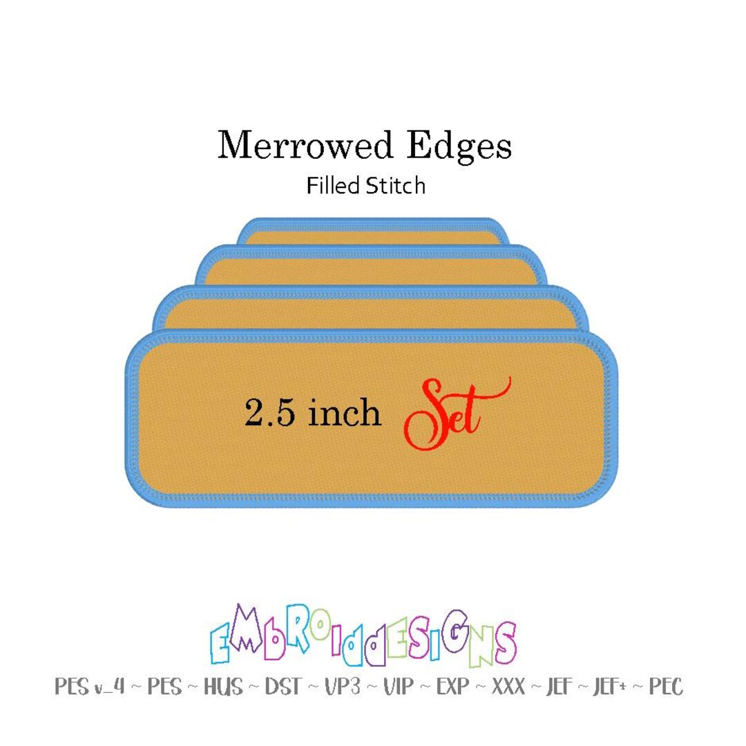 Rectangle Frame Patch Embroidery Designs - Filled Stitch - Instant ...