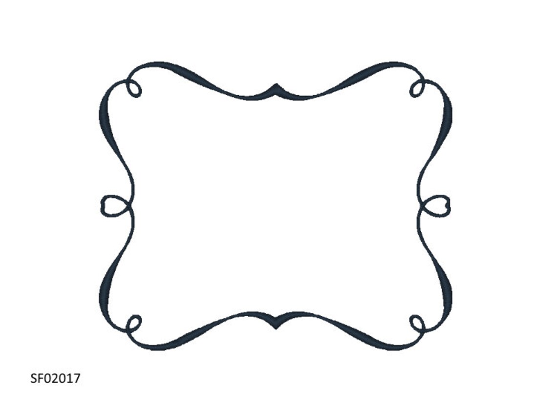 Scroll Frame Embroidery Design Frame Embroidery Designs - Etsy