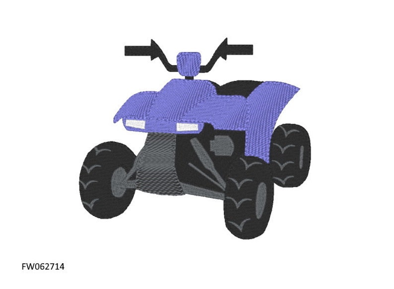 Four Wheeler ATV Embroidery Design All Terrain off Road Vehicle ...
