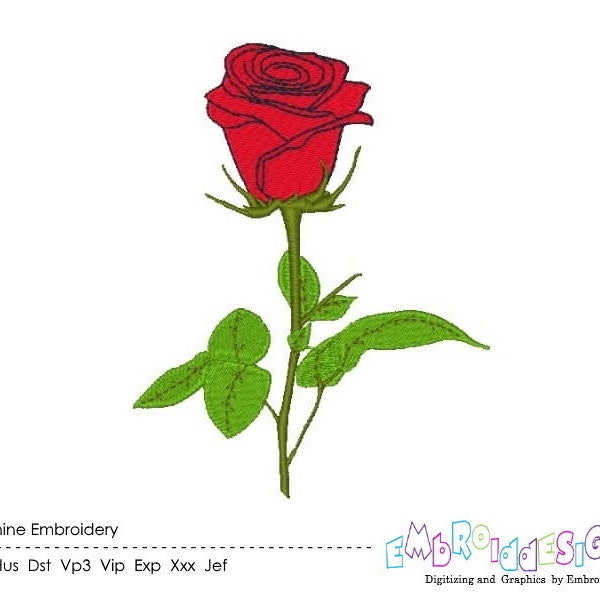 Rose Embroidery - Etsy