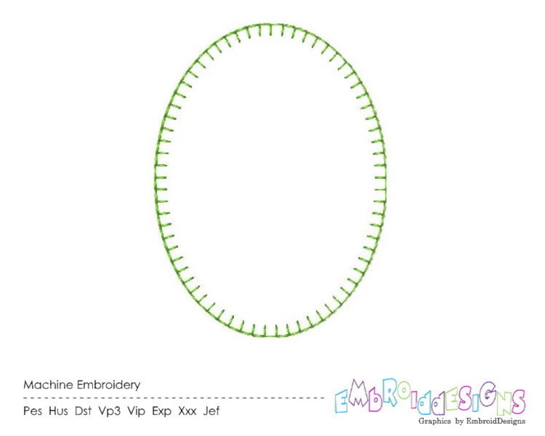 Oval Embroidery Designs Ovals Applique Embroidery Design Blanket Stitch ...