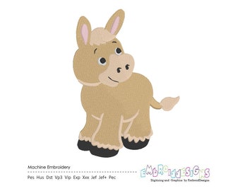 Farm Animals Donkey Cow Pig Duck Horse Digitize Digital Machine ...