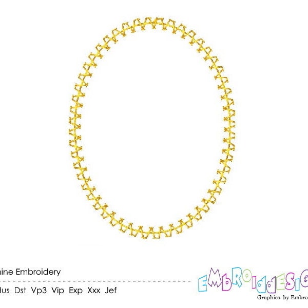 Oval Applique Embroidery Design - Etsy