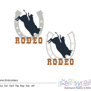 Rodeo Machine Embroidery Designs Set Applique Horseshoe Designs Bull ...