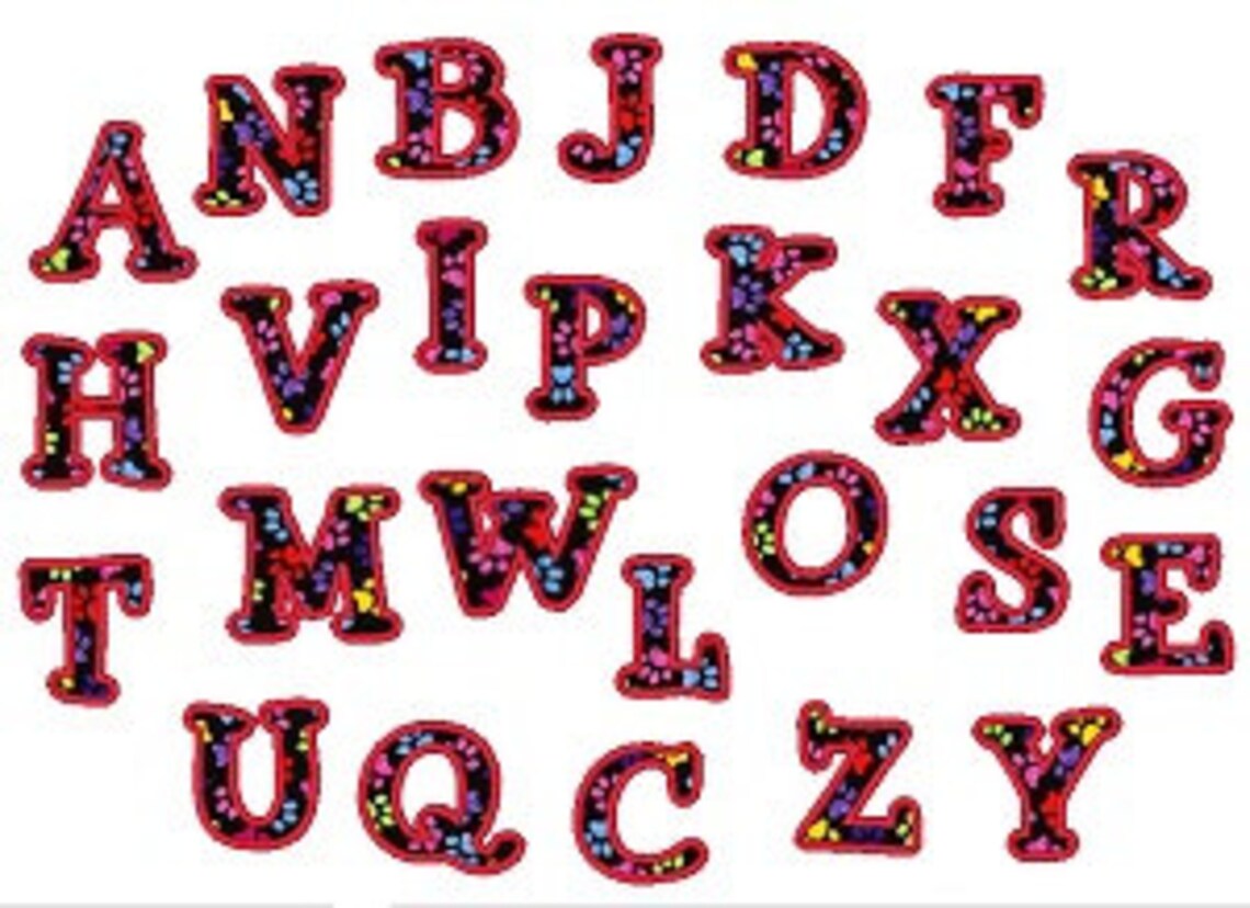 Alphabet Applique Machine Embroidery Design Applique Alphabet - Etsy