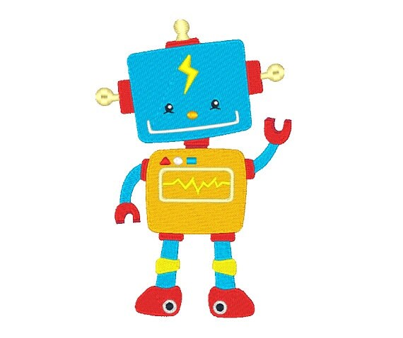 Robot Machine Embroidery Design Robots Embroidery Designs | Etsy