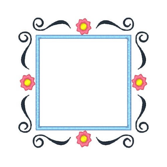 Frame Machine Embroidery Design Embroidery Frame Border Design | Etsy