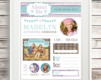 All about me sign | Etsy