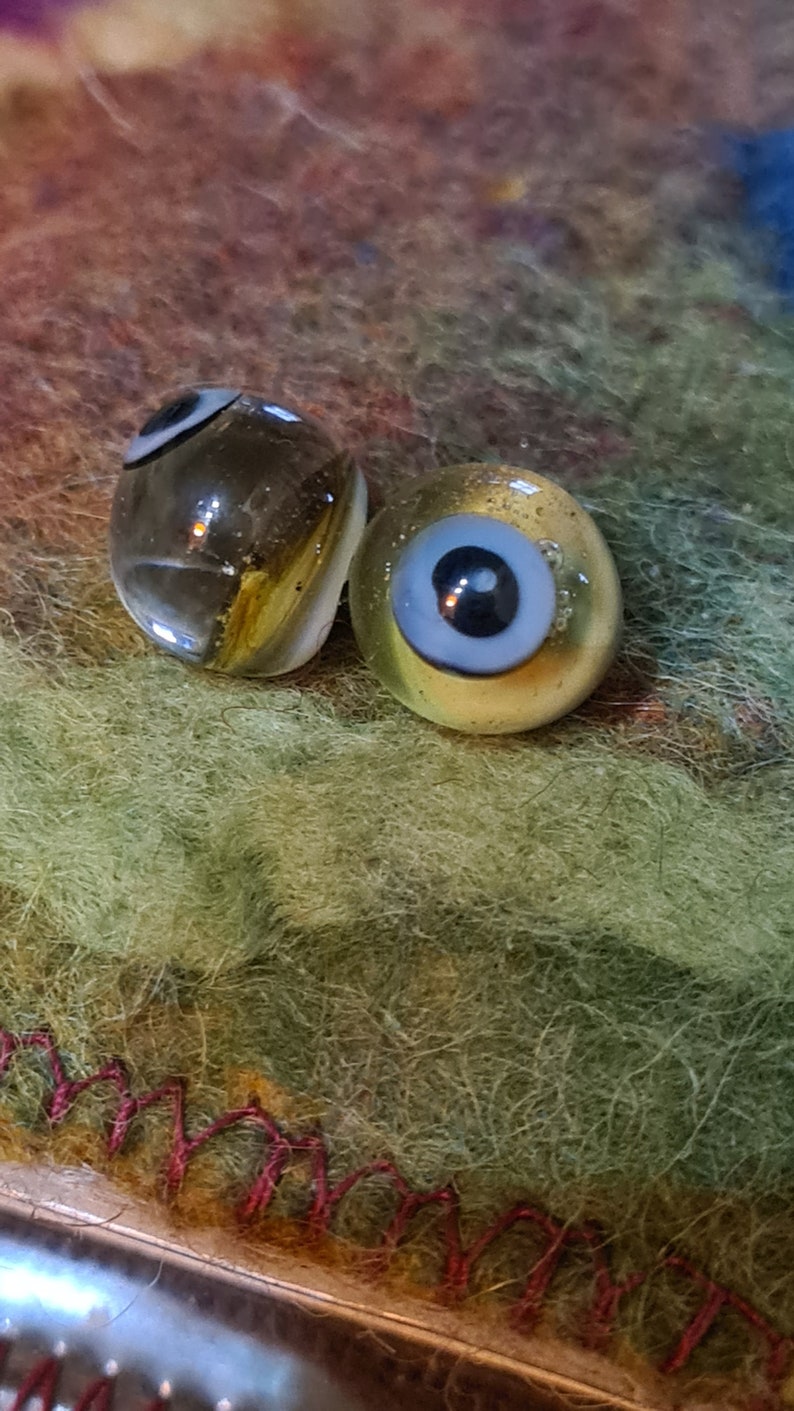 Glass Eyes Transparent, 10 Mm, Eyes for Felt Figures, Eyes Made of ...