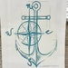 Nautical Compass & Anchor Tea Towel, Flour Sack Towel, Custom Kitchen ...