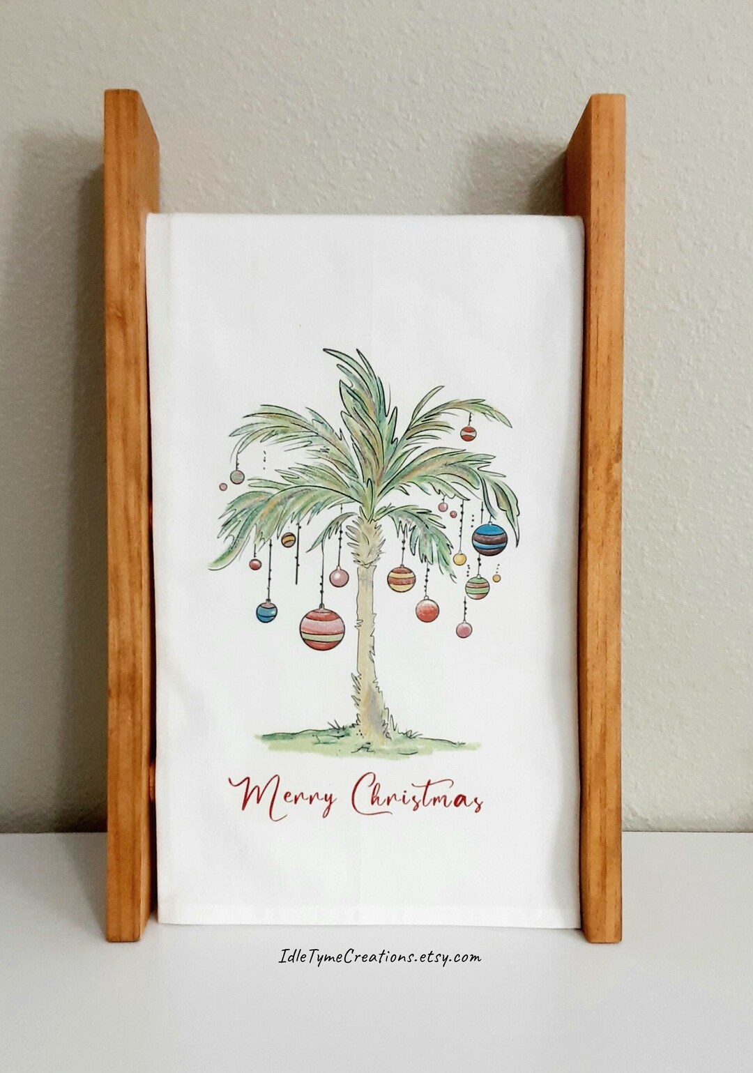 Christmas Palm Tree Towel, Merry Christmas, Mele Kalikimaka ...