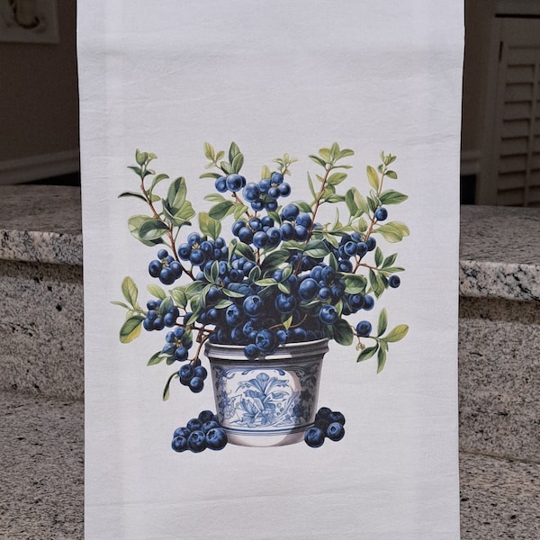 Watercolor Blueberry Print - Etsy