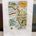 Vintage Florida Map Tea Towel, Flour Sack Towel, Florida Bar Towel ...