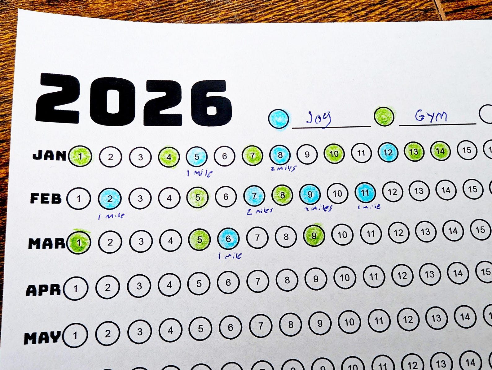 2026 Progress Tracker Calendar | Printable Yearly Wall Planner (PDF) - Etsy