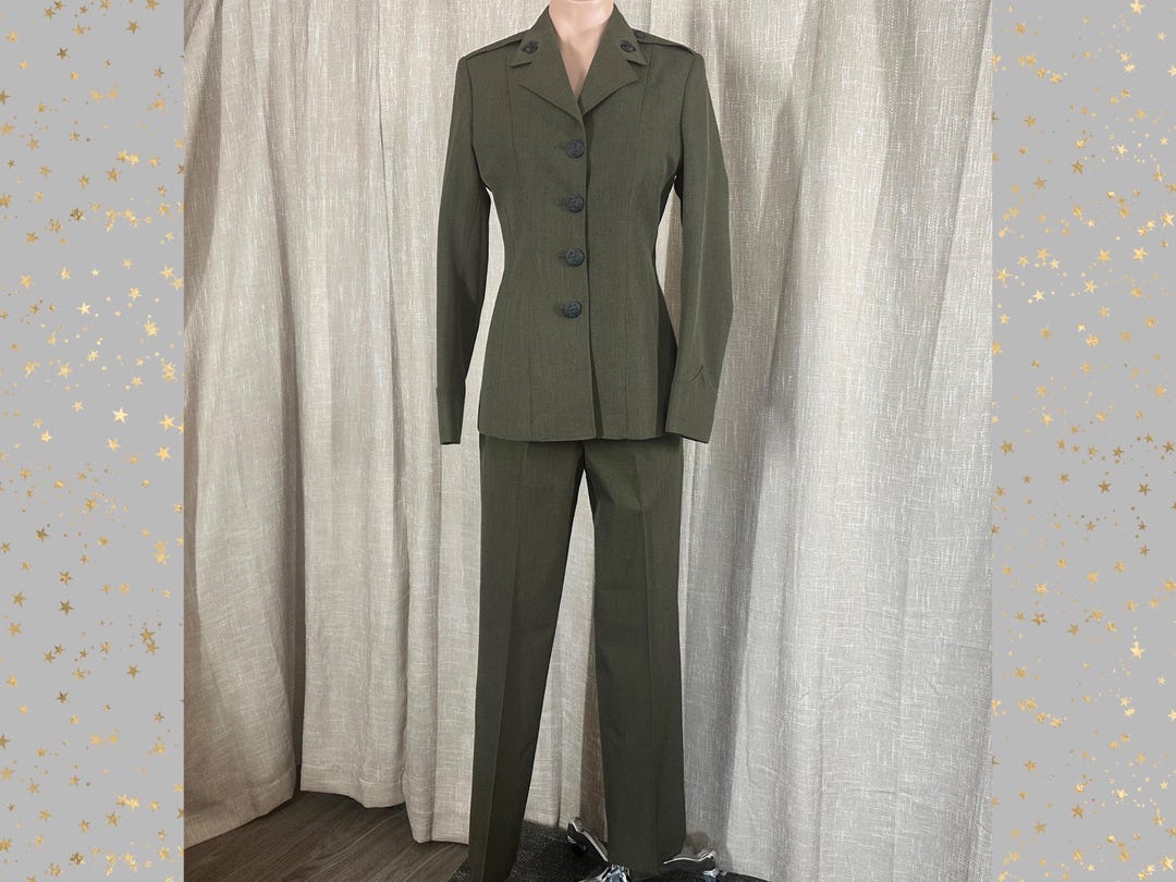 Vintage Lady Marine Service Uniform W/alpha Charlie Trousers, Olive ...
