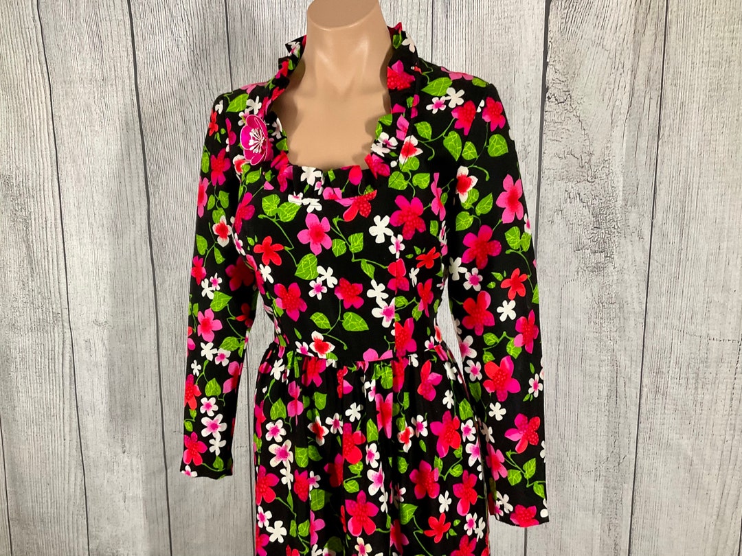 Vintage 1970s ~julie Miller~ Mod Dolly Empire Maxi Dress With Ruffles ...
