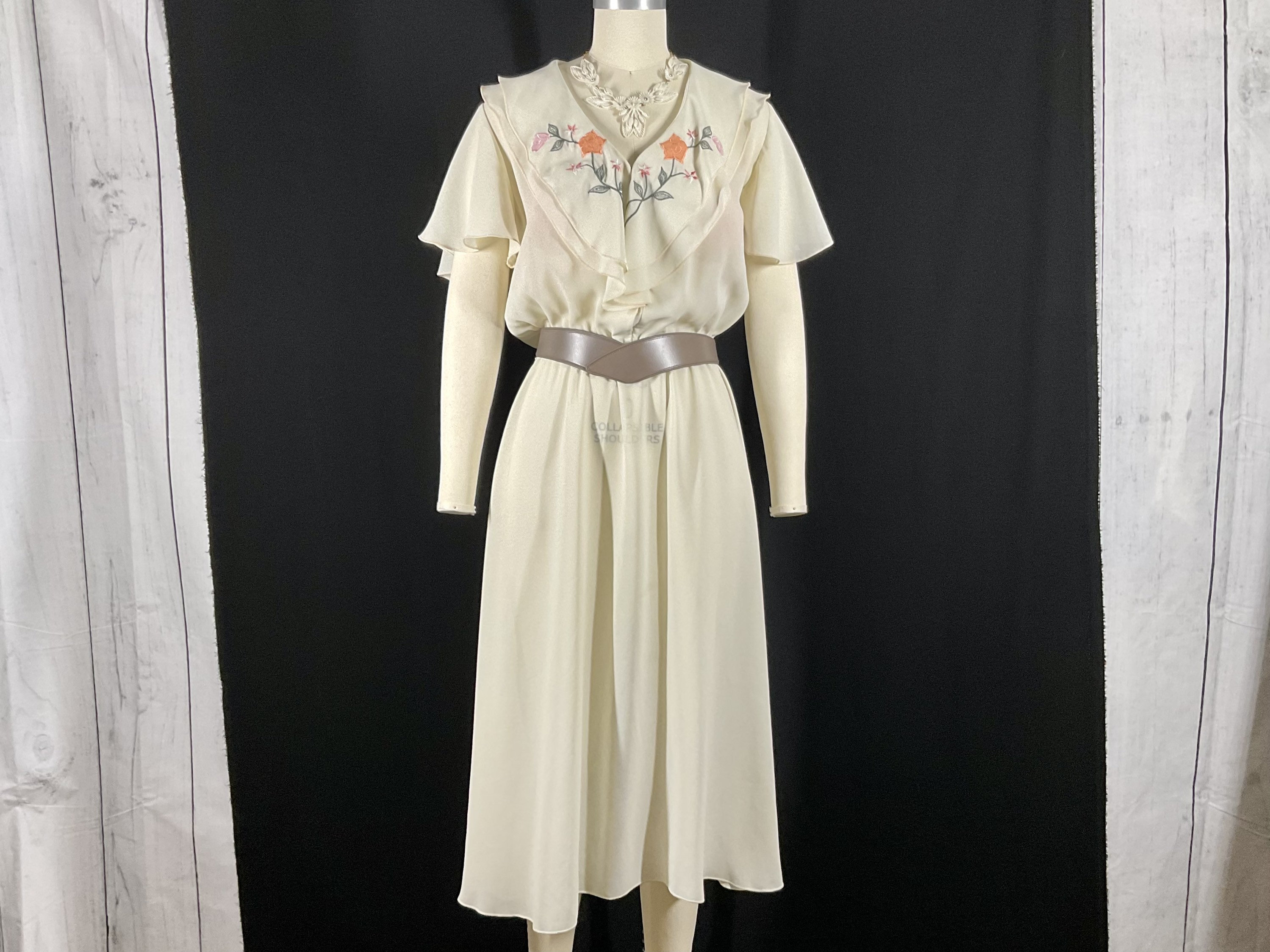 Vintage Miss Ashlee 1970s Does 1930s Deco Bias Style Georgette Dress W ...