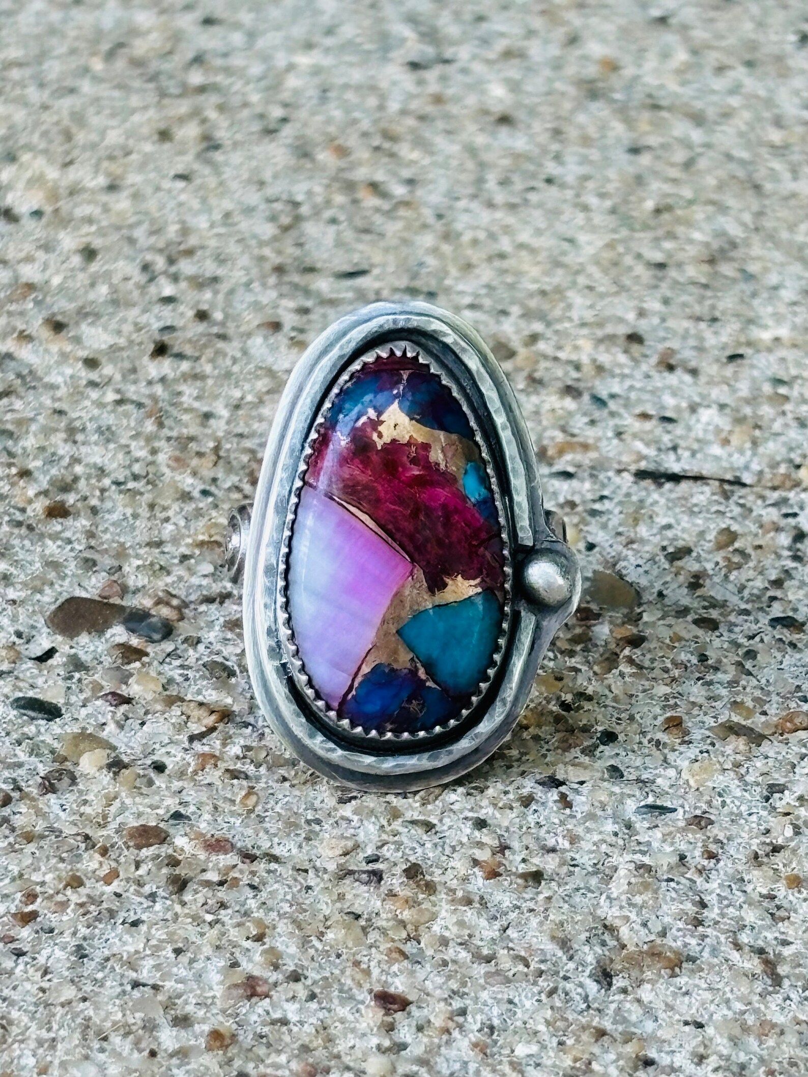 Purple Spiny Oyster Statement Ring - Etsy