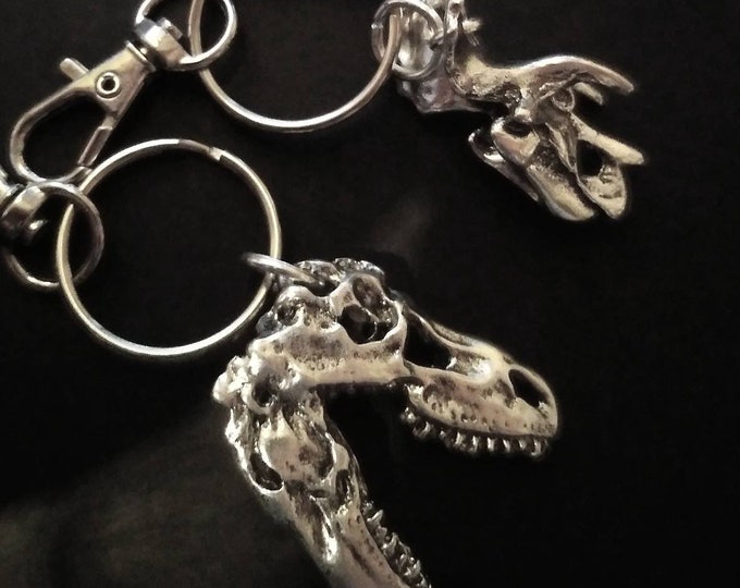 Dinosaur Keyring T-rex or Triceratops - Etsy