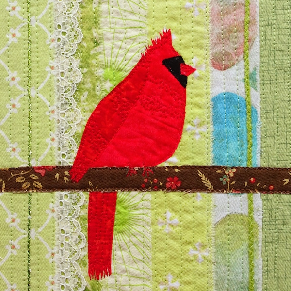 Cardinal Quilt Block - Etsy