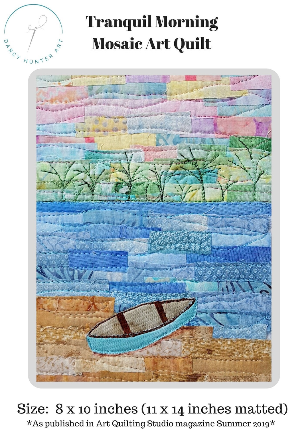 PDF Art QUILT PATTERN Tranquil Morning / Wall Hanging Pattern / Collage ...