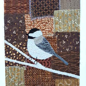 Bird Art Quilt Kit Chickadee Pattern / Kit Do It Yourself / Gifts for ...