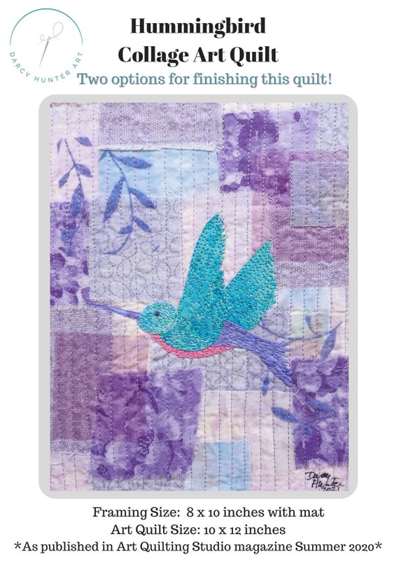 PDF Art QUILT PATTERN Hummingbird / Bird Quilt Pattern / | Etsy