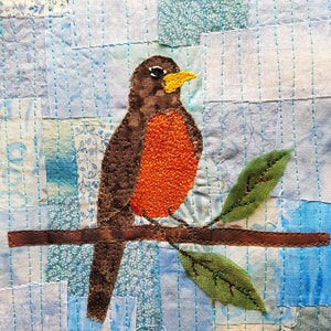PDF Art QUILT PATTERN Robin / Bird Quilt Pattern / Quilting - Etsy
