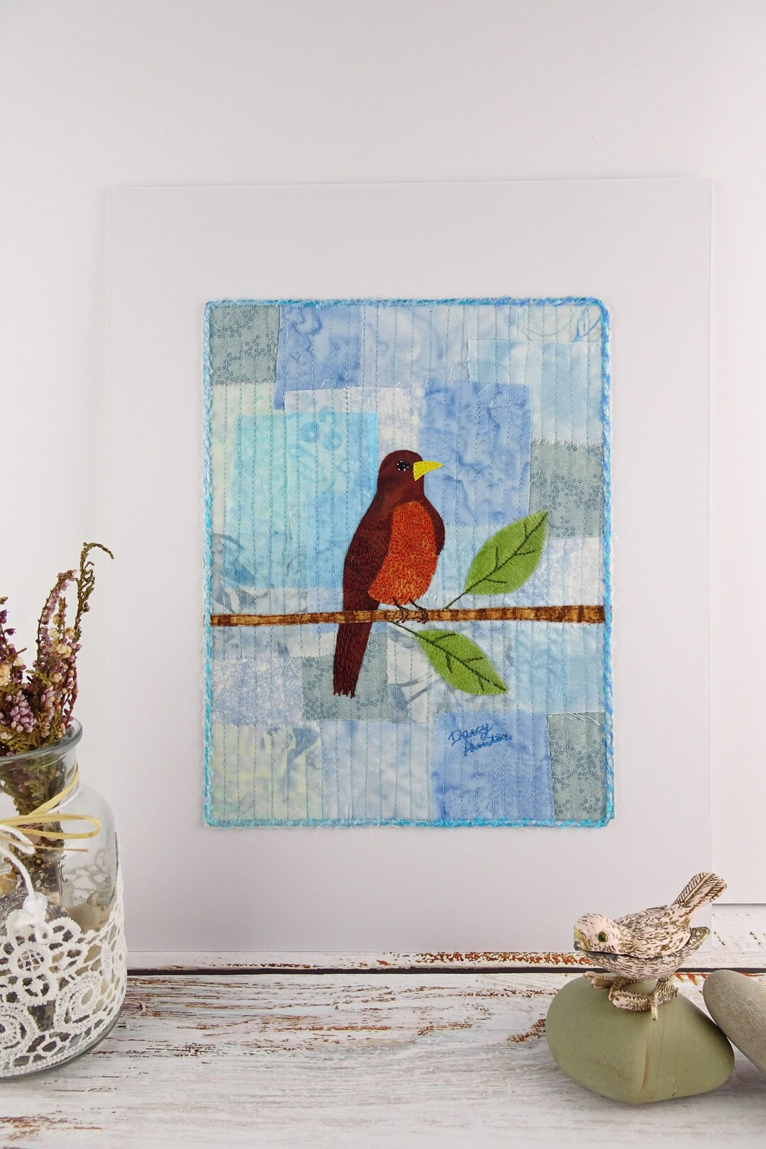 PDF Art QUILT PATTERN Robin / Bird Quilt Pattern / Gifts for Quilters ...