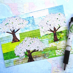 PAPER QUILT PATTERN Springtime Apple Orchard / Quilt Fabric Scraps ...