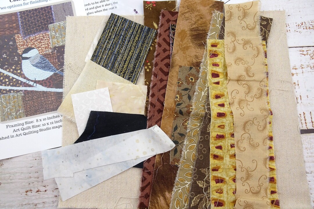 Bird Art Quilt Kit Chickadee Pattern / Kit Do It Yourself / Gifts for ...