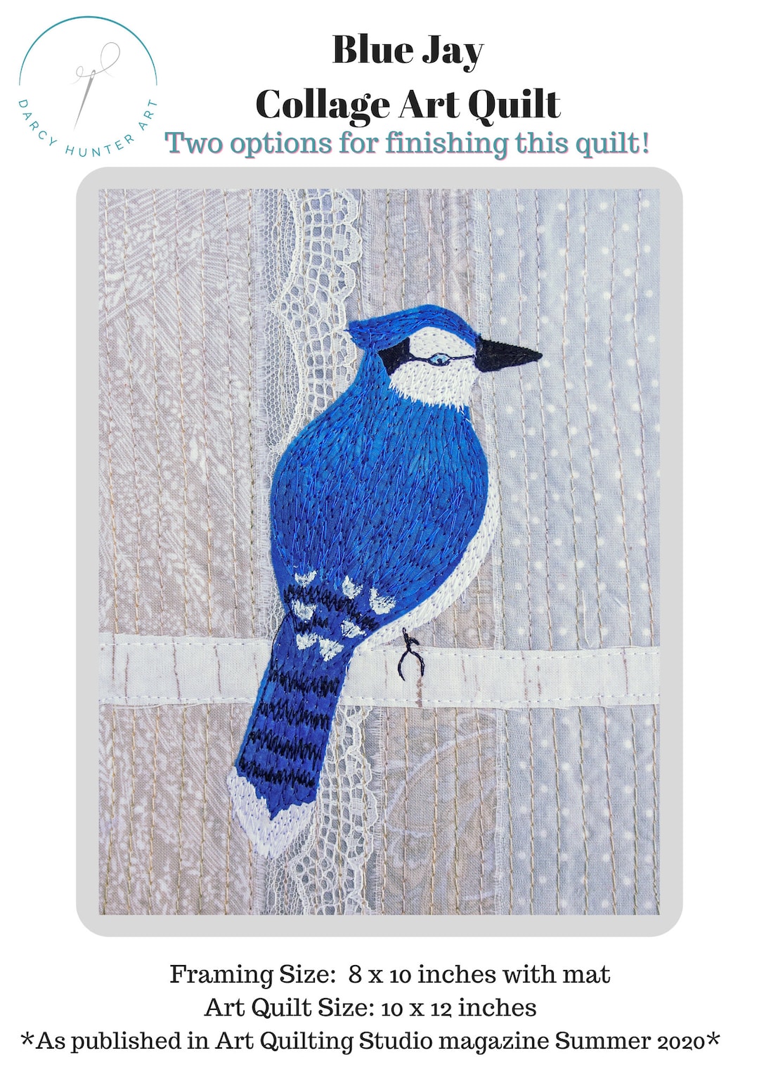 PDF Art QUILT PATTERN Blue Jay / Bird Quilt Pattern / Gifts for ...