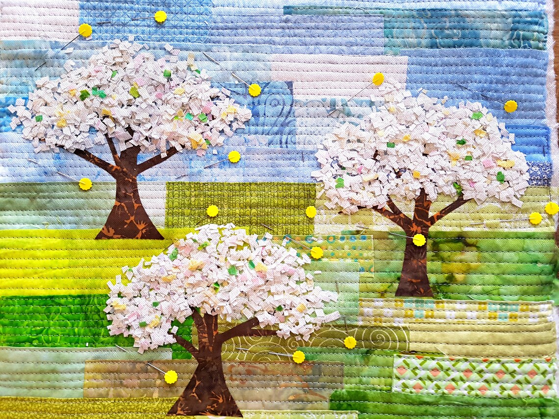 PAPER QUILT PATTERN Springtime Apple Orchard / Quilt Pattern / | Etsy