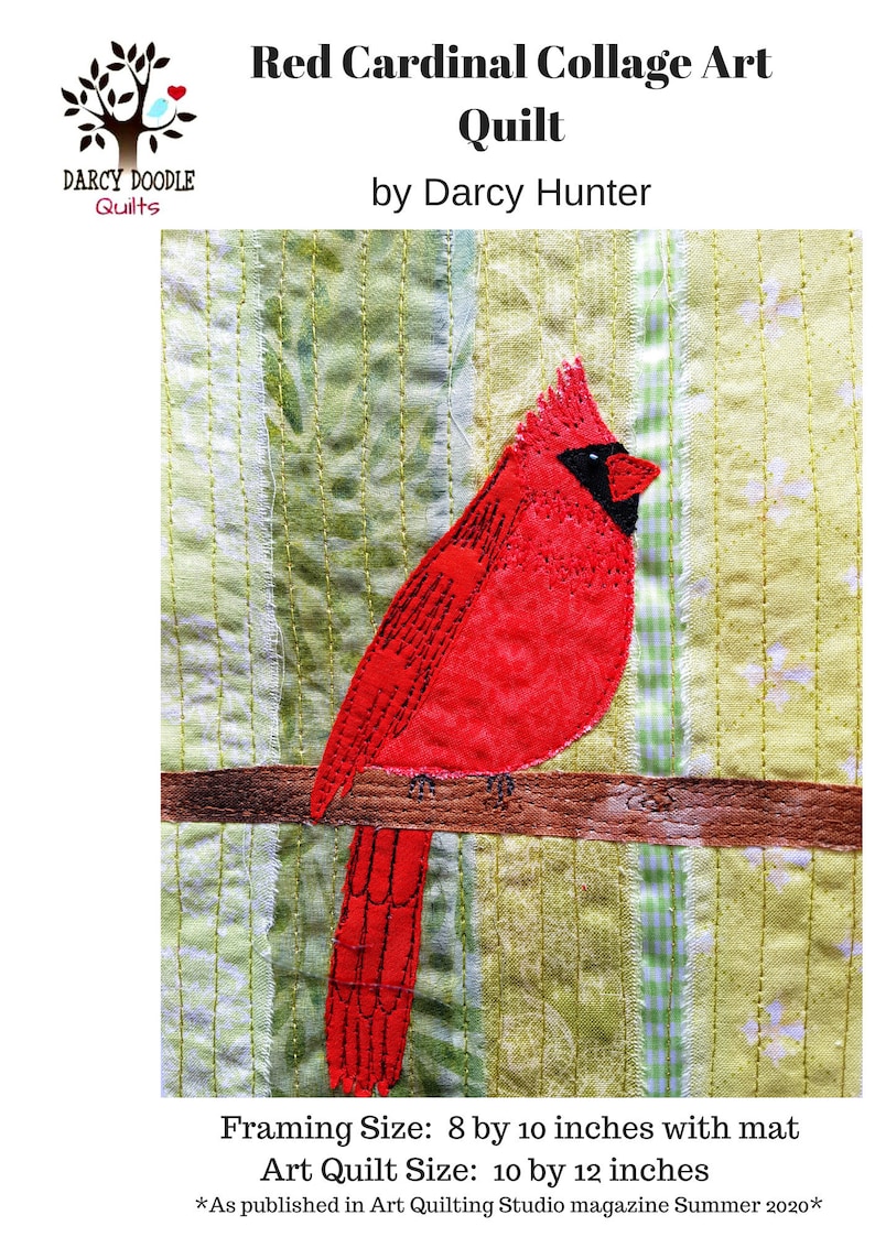 PDF Art QUILT PATTERN Cardinal / Bird Quilt Pattern / Quilting | Etsy