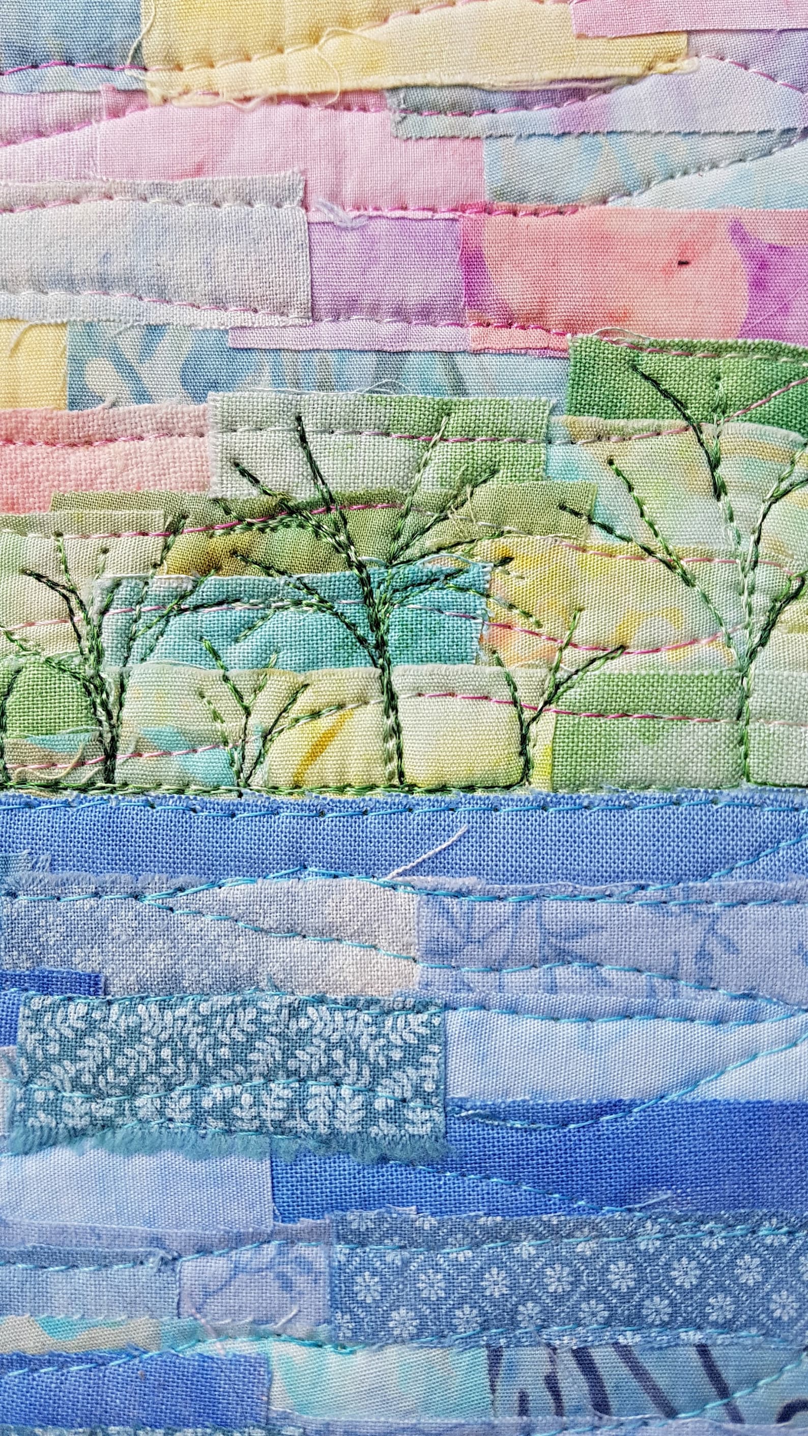 PDF Art QUILT PATTERN Tranquil Morning / Wall Hanging Pattern / Collage ...