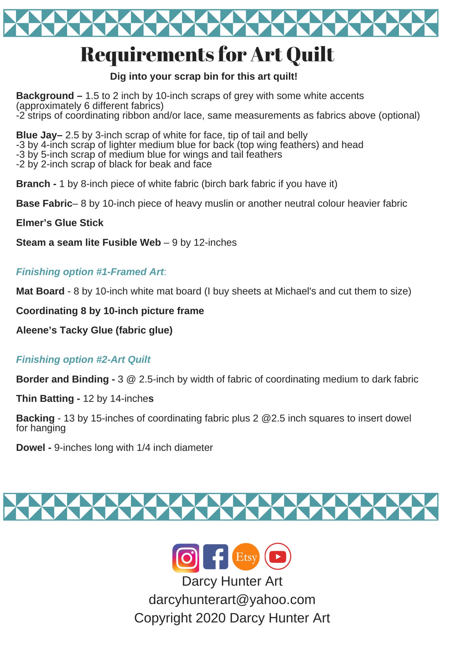 PDF Art QUILT PATTERN Blue Jay / Bird Quilt Pattern / Quilting | Etsy