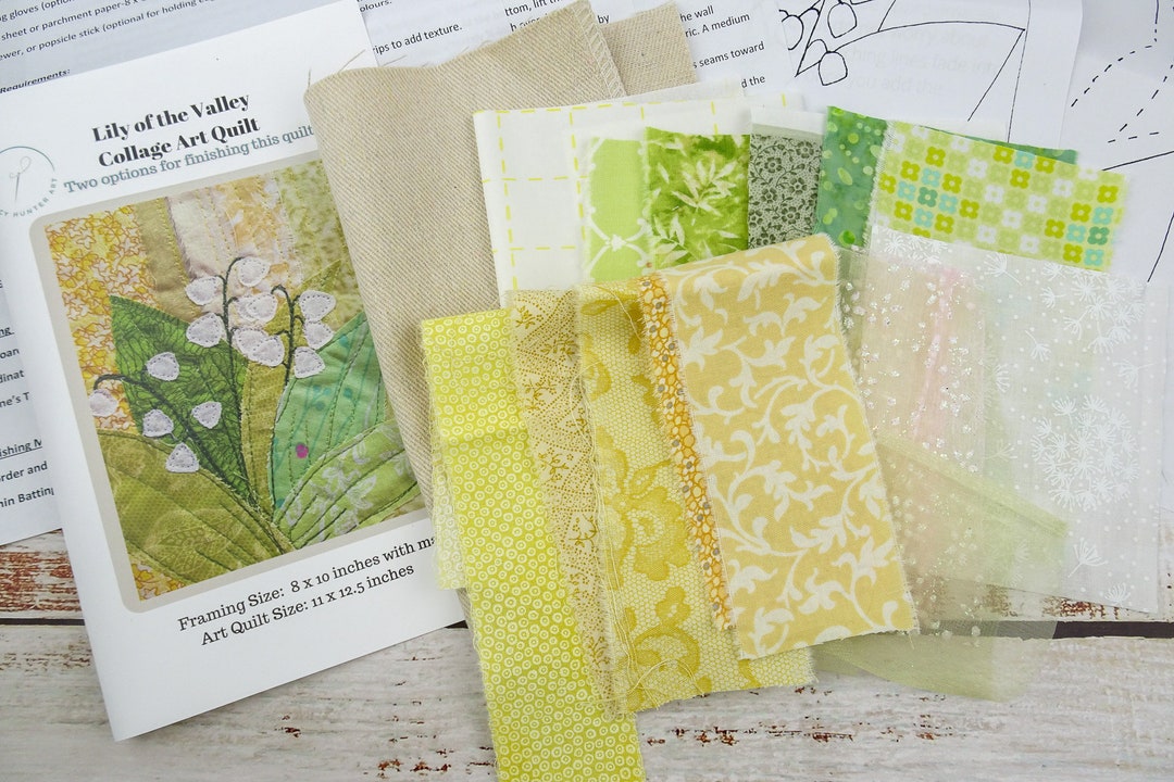 Floral Art Quilt Kit Lily of the Valley Pattern / Kit Do It Yourself ...