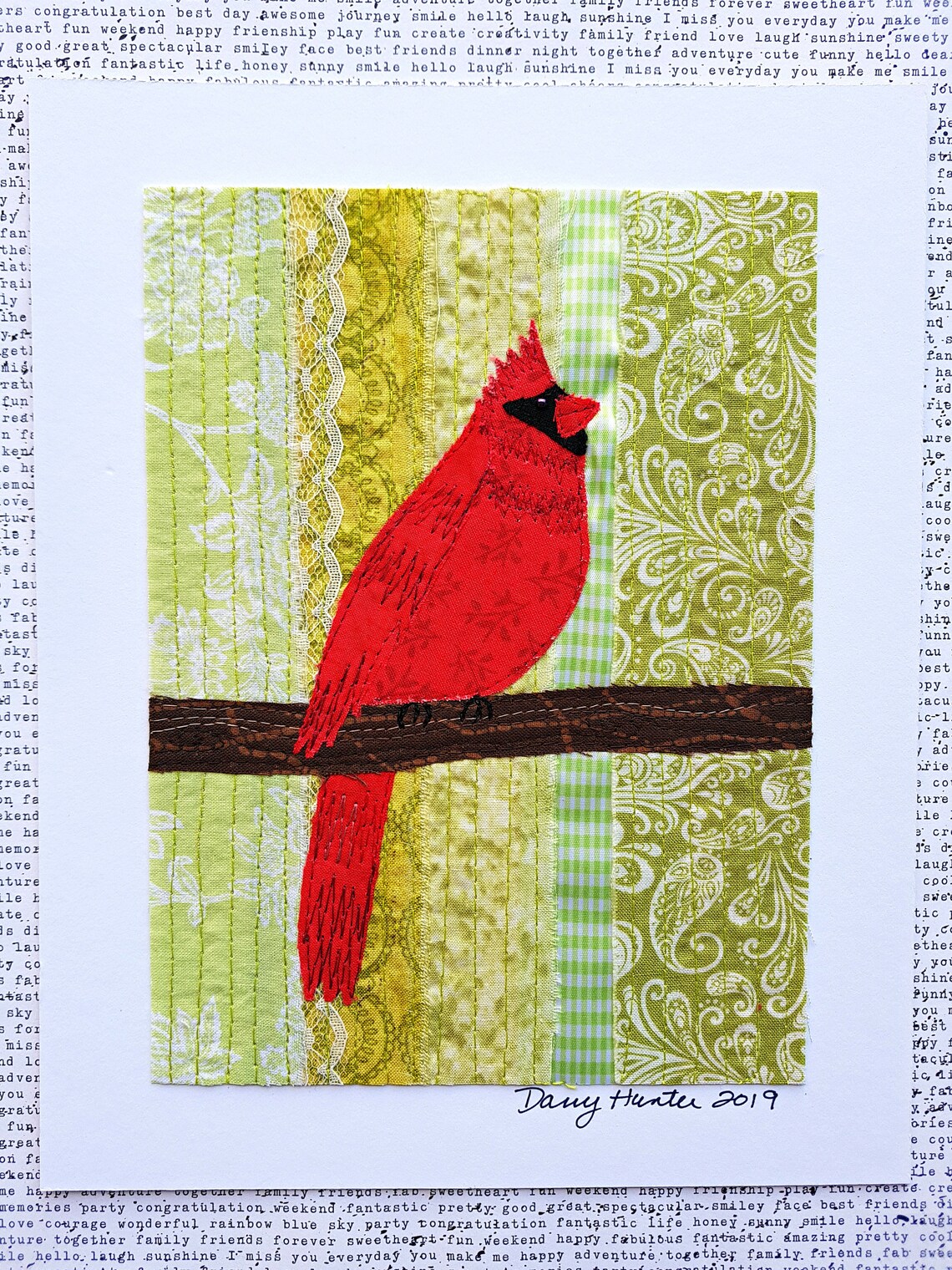 PDF Art QUILT PATTERN Cardinal / Bird Quilt Pattern / Quilting | Etsy
