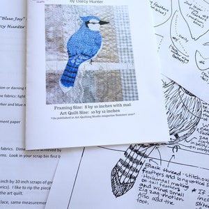 PDF Art QUILT PATTERN Blue Jay / Bird Quilt Pattern / Quilting | Etsy
