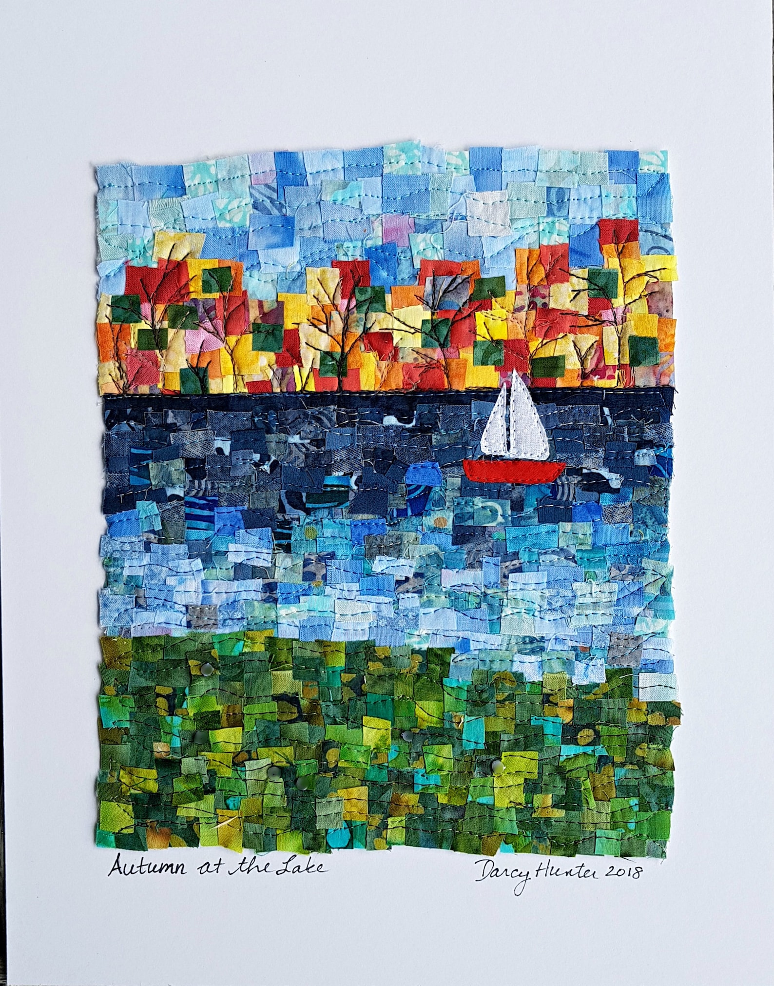 PDF Art QUILT PATTERN Autumn at the Lake / Quilt Pattern / - Etsy