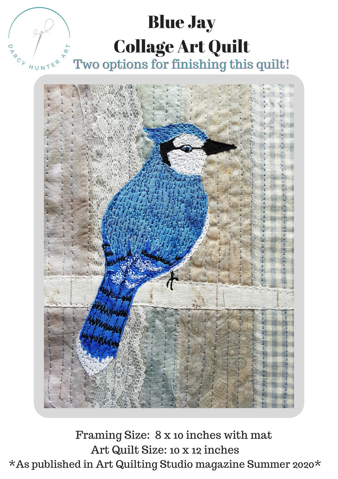 PDF Art QUILT PATTERN Blue Jay / Bird Quilt Pattern / Quilting - Etsy