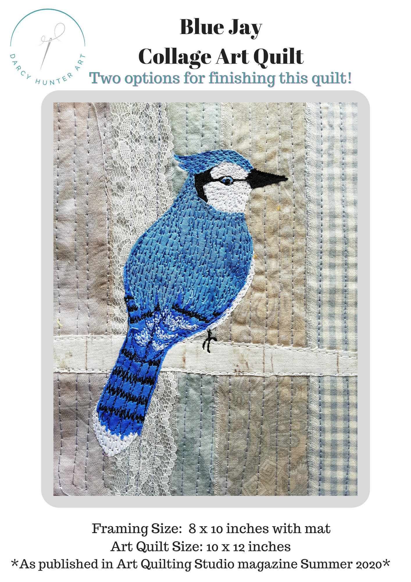 PDF Art QUILT PATTERN Blue Jay / Bird Quilt Pattern / Quilting | Etsy