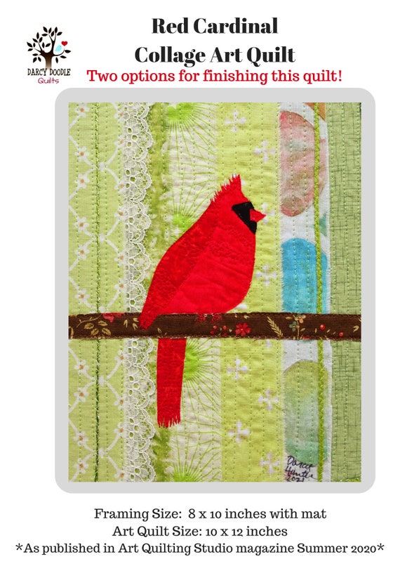 PDF Art QUILT PATTERN Cardinal / Bird Quilt Pattern / Quilting | Etsy