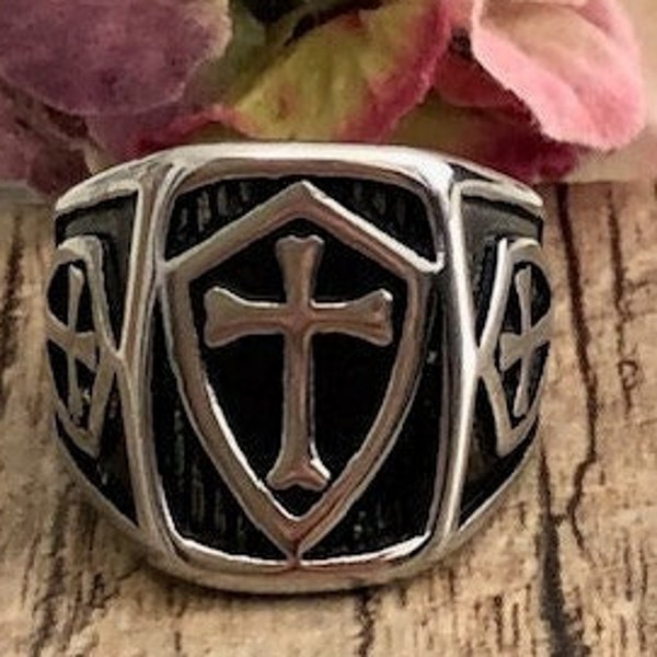 Cross Ring - Etsy