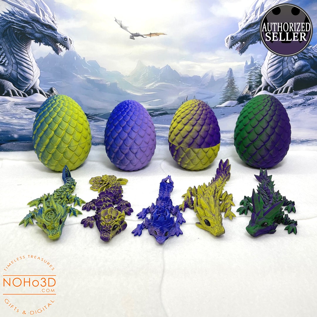 Baby Dragons Dragon Eggs Dual-color Matte Articulated Baby - Etsy