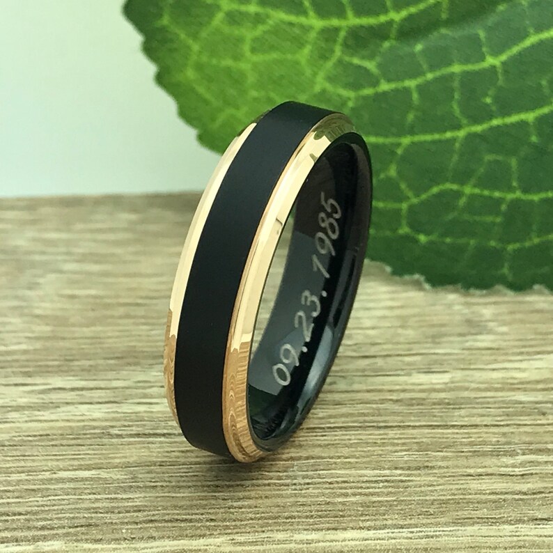 6mm/4mm His and Hers Tungsten Rings Personalized Custom | Etsy